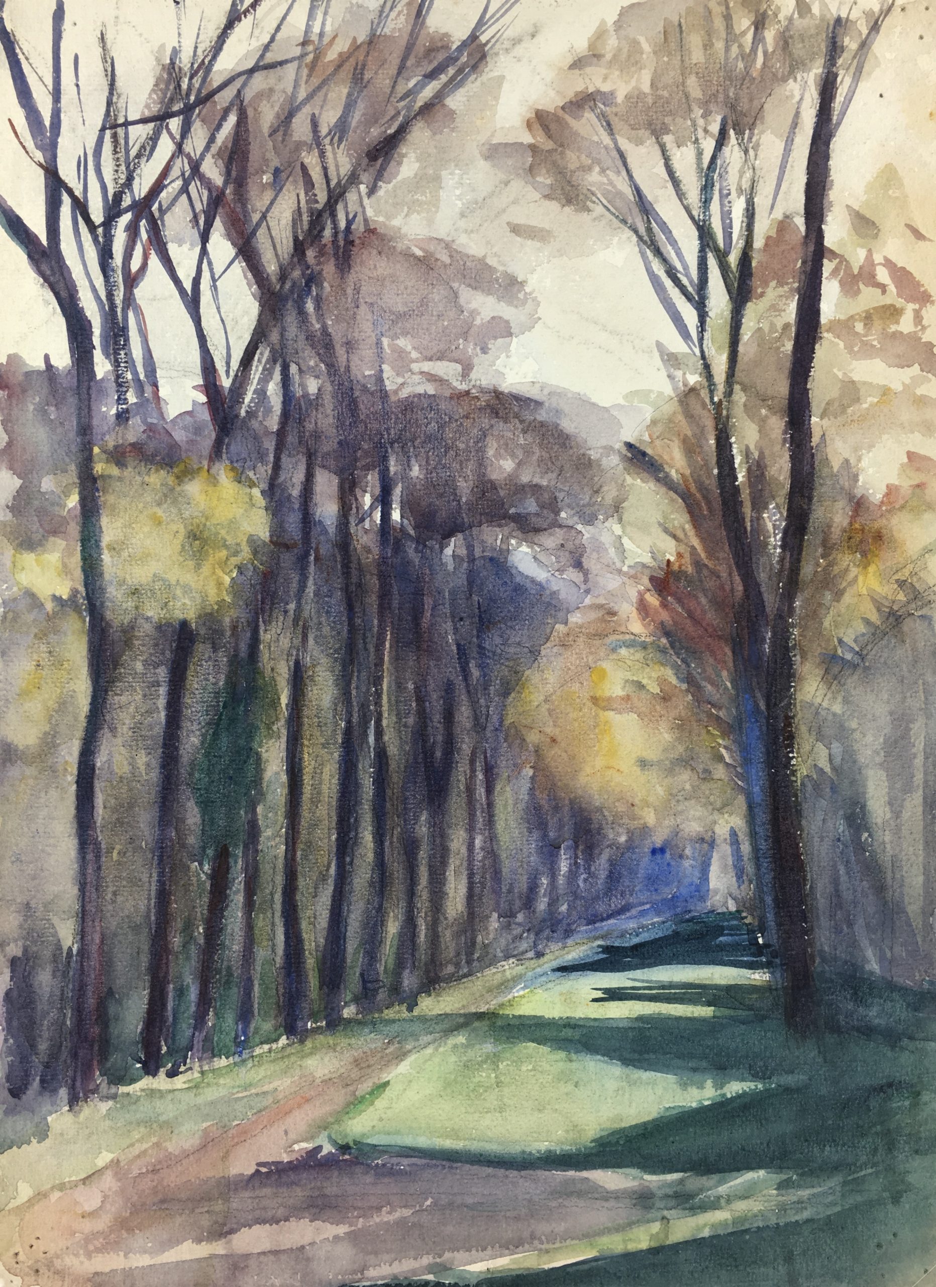 Landscapes Original Art - Forest Path, Paul Houerte, c.1950 - Original ...