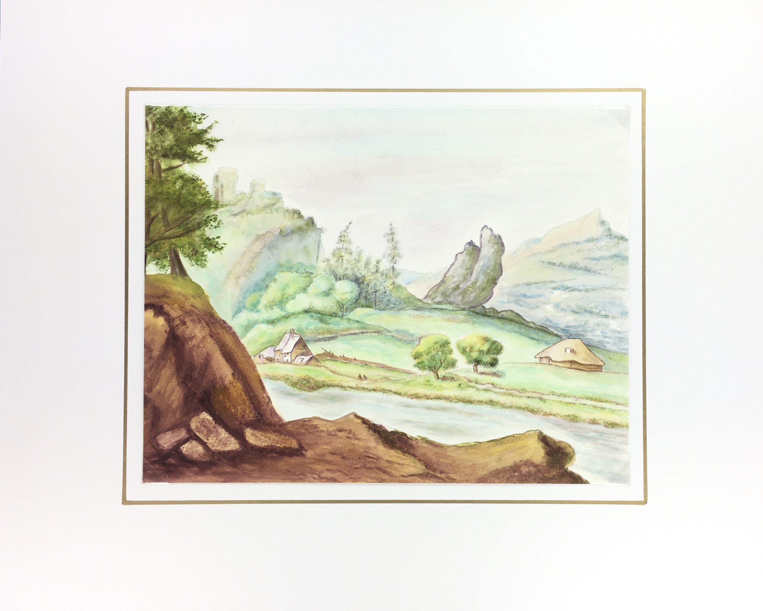 Landscapes Original Art - Landscape, Fischer, c.1960 - Original Art ...