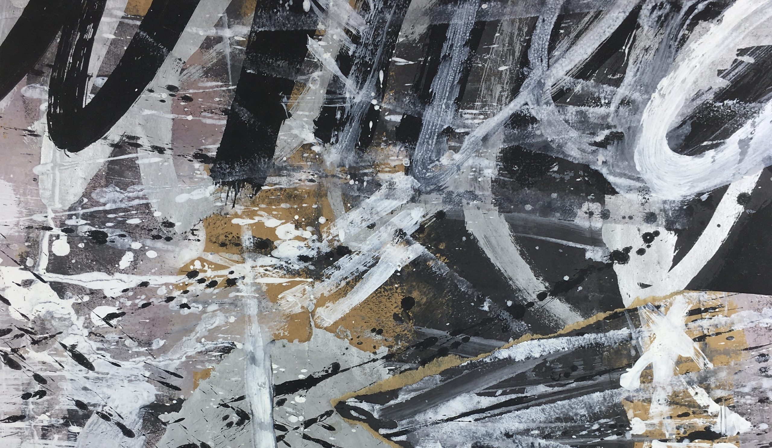 Abstract Modern Original Art - Abstract Motion, French, 1990s ...