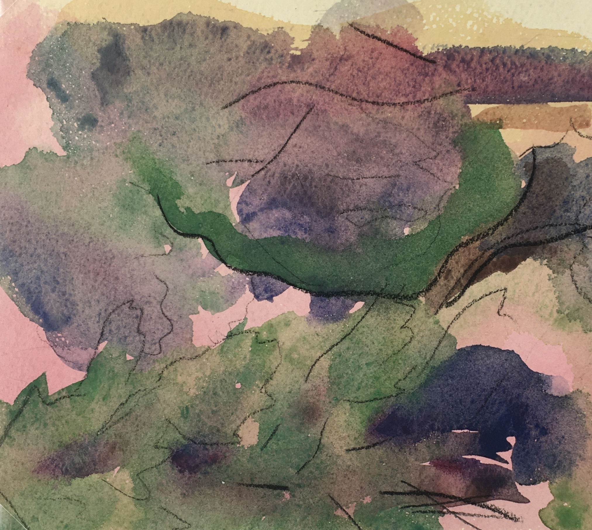 Trees Original Art - Tree Abstract, 1990s - Original Art, Antique Maps ...