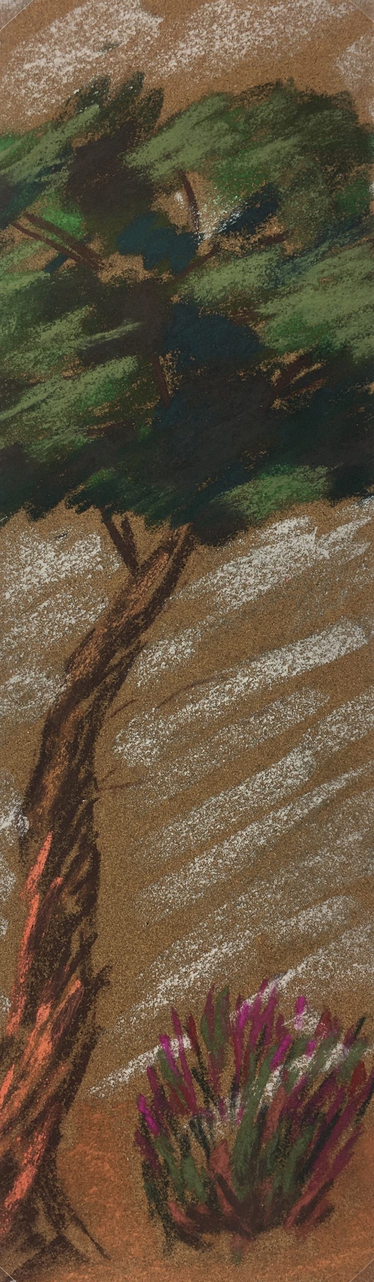 Trees Original Art - Oil Pastel - Ode to a Tree, C.1960 - Original Art ...