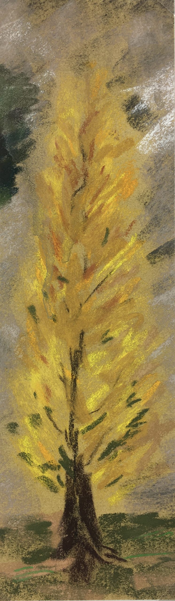 Trees Original Art - Oil Pastel - Ode to a Tree, C.1960 - Original Art ...