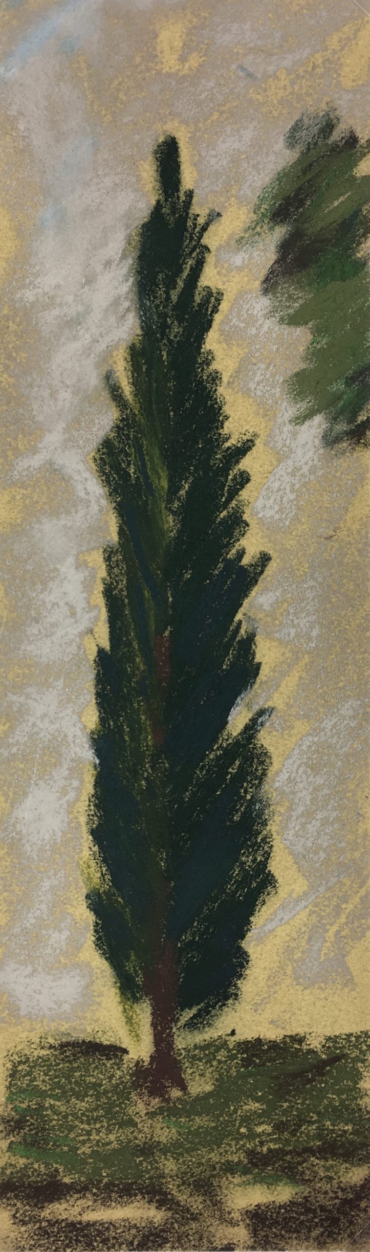 Trees Original Art - Oil Pastel - Ode to a Tree, C.1960 - Original Art ...