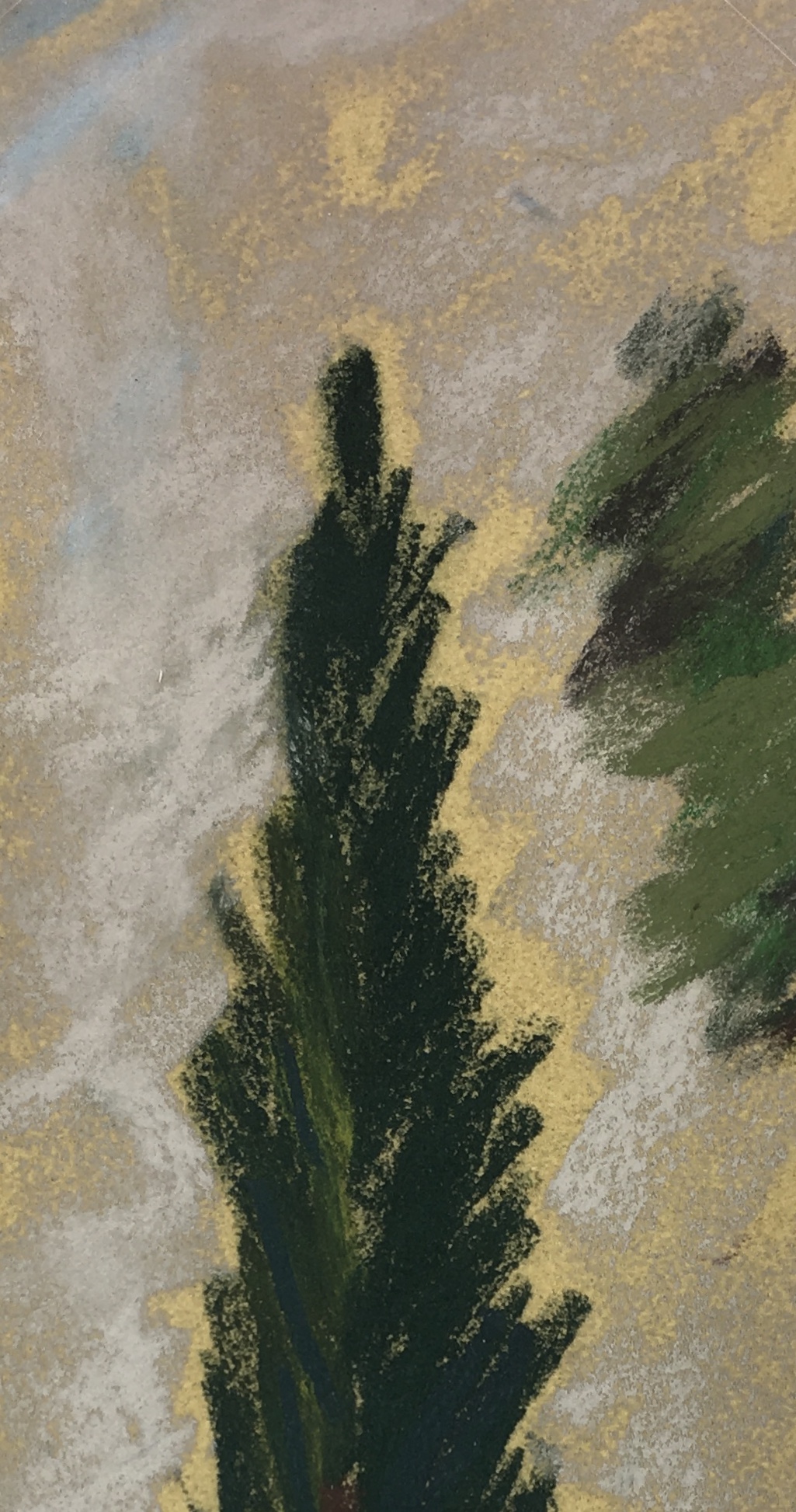 Trees Original Art - Oil Pastel - Ode to a Tree, C.1960 - Original Art ...