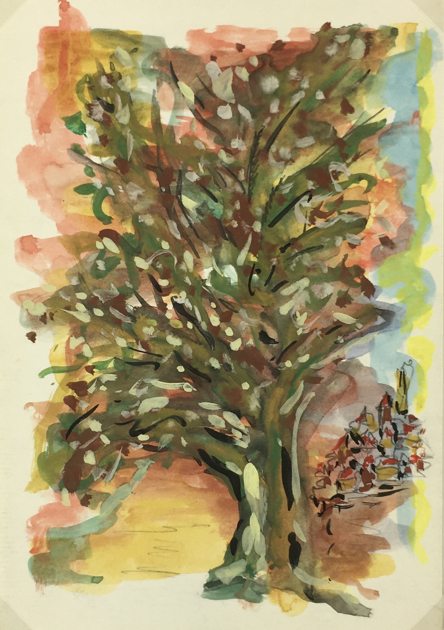 Trees Original Art - Color Tree, C.1960 - Original Art, Antique Maps ...