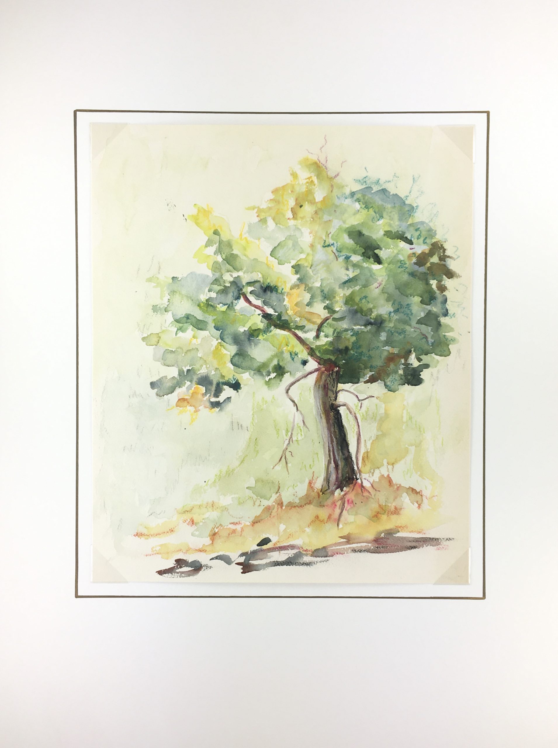 Trees Original Art - Landscape, C.1960 - Original Art, Antique Maps ...