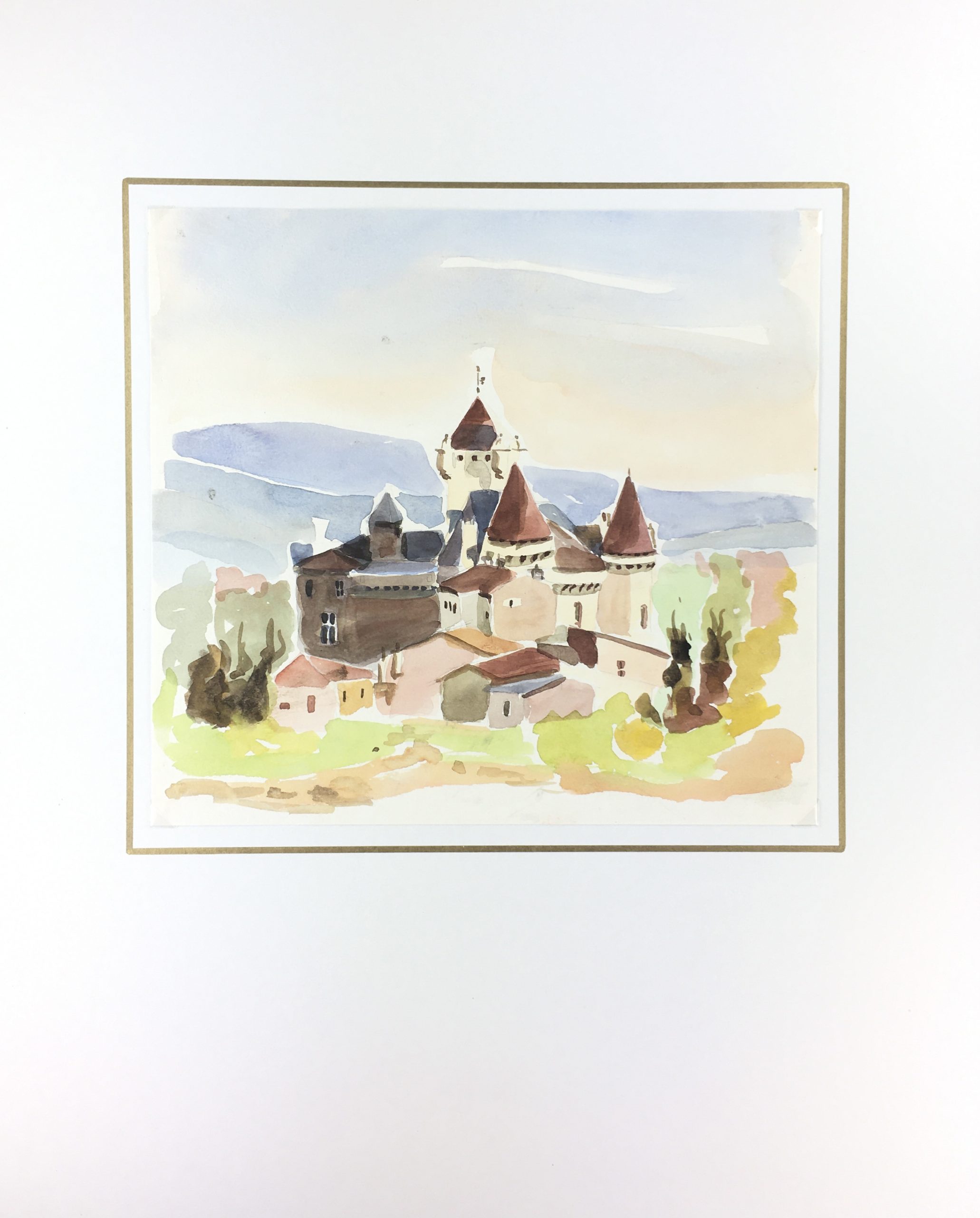 Europe Original Art - Mountaintop Turrets, French, 2000s - Original Art ...