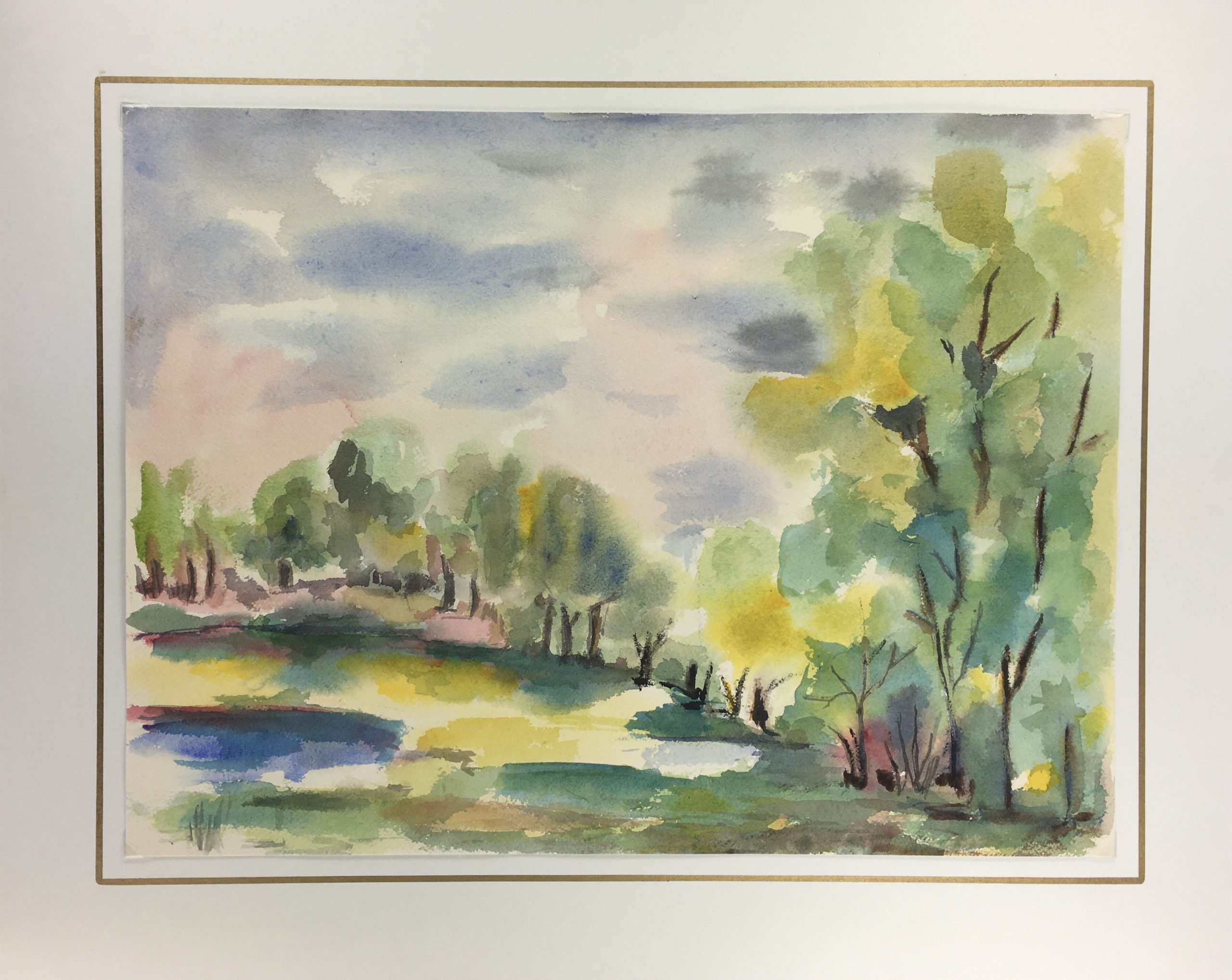 Landscapes Original Art - Landscape, Watercolor, c.1980 - Original Art ...