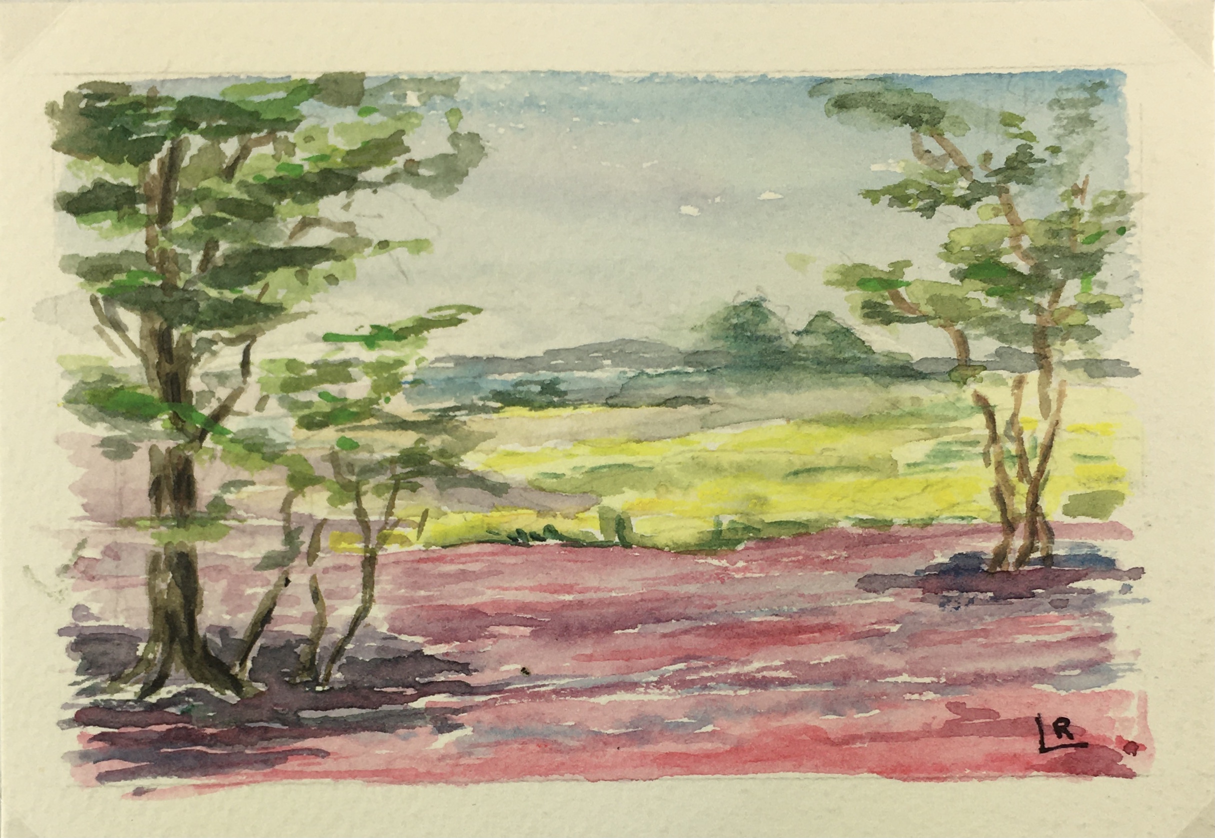 Landscapes Original Art - Landscape, L.R., c.1980 - Original Art ...