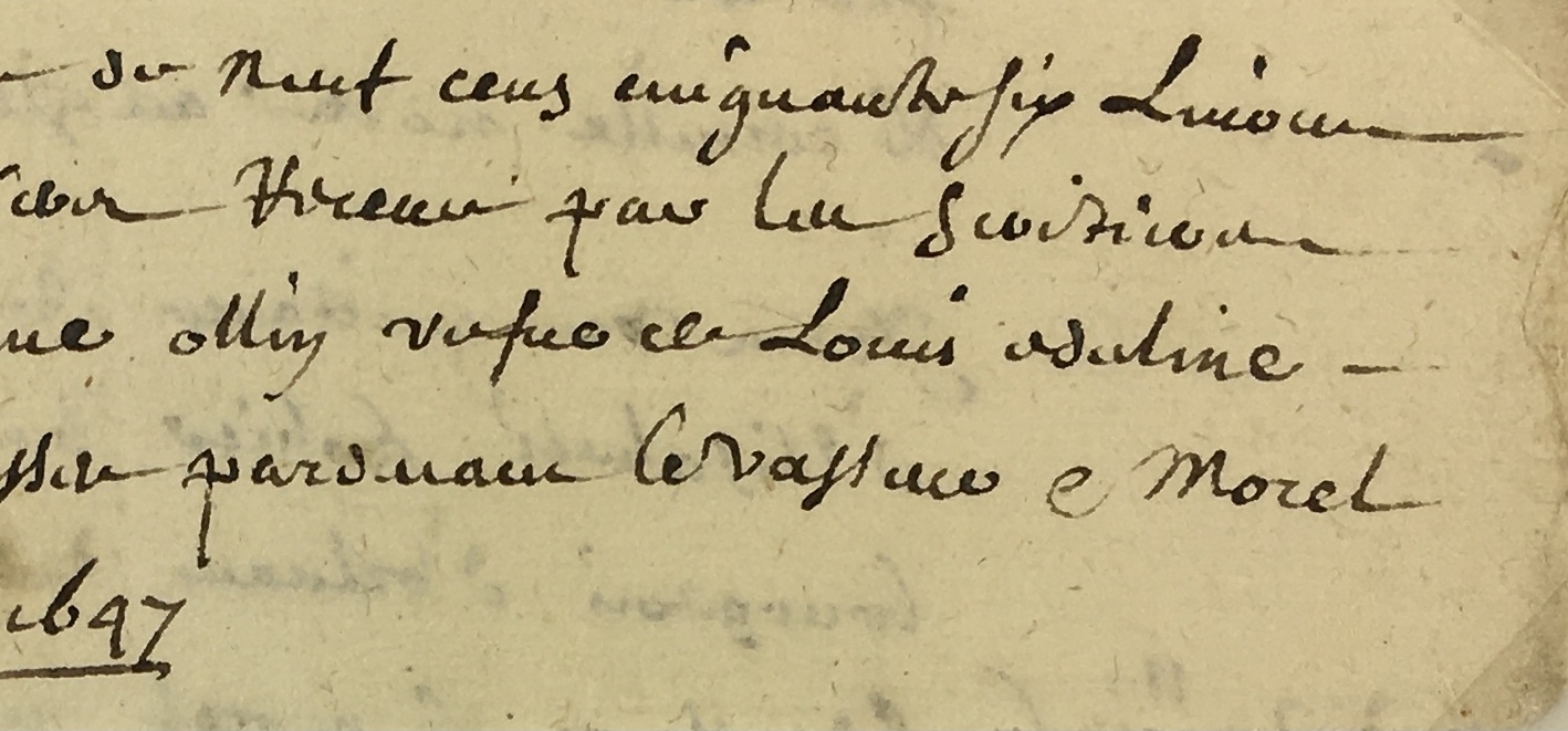 Manuscripts Original Art - Receipt, Louis XIV, 1647 - Original Art ...