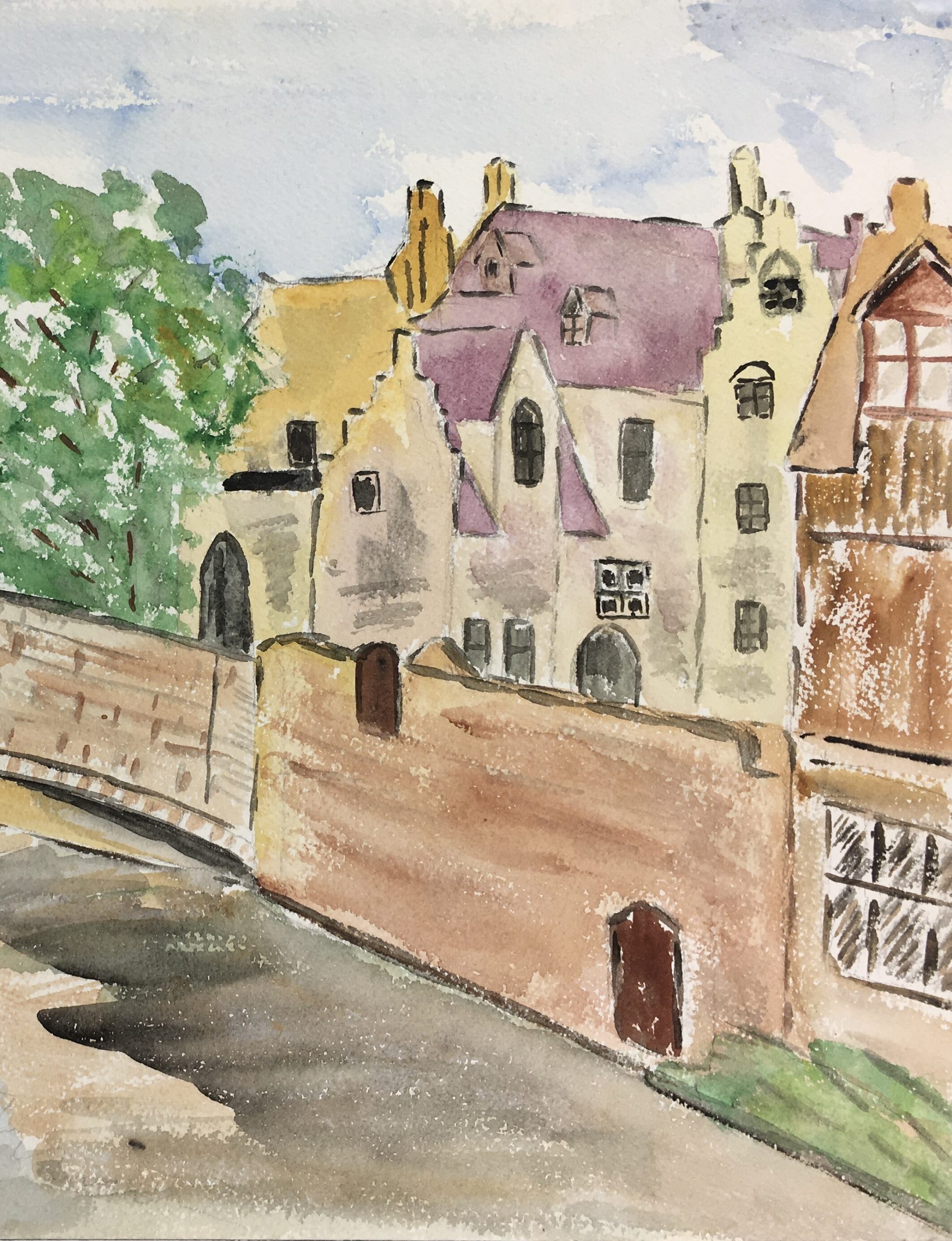 Rivers Original Art - On the River, French, c. 1950 - Original Art ...