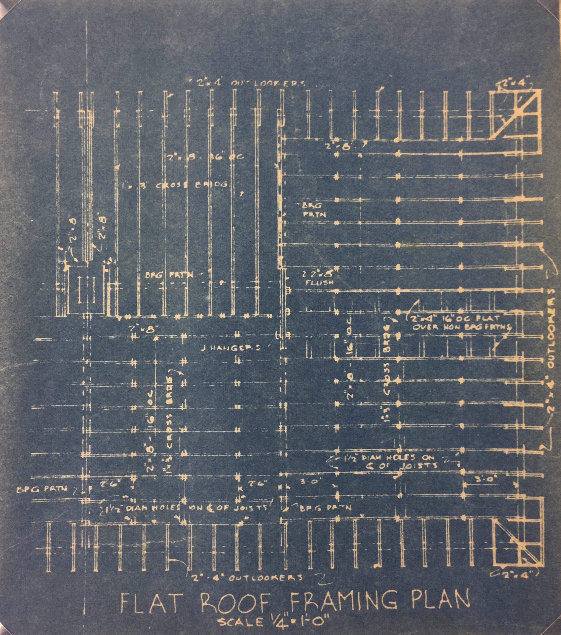 Technical Drawing Original Art - Living Quarters, USACE, 1950 ...