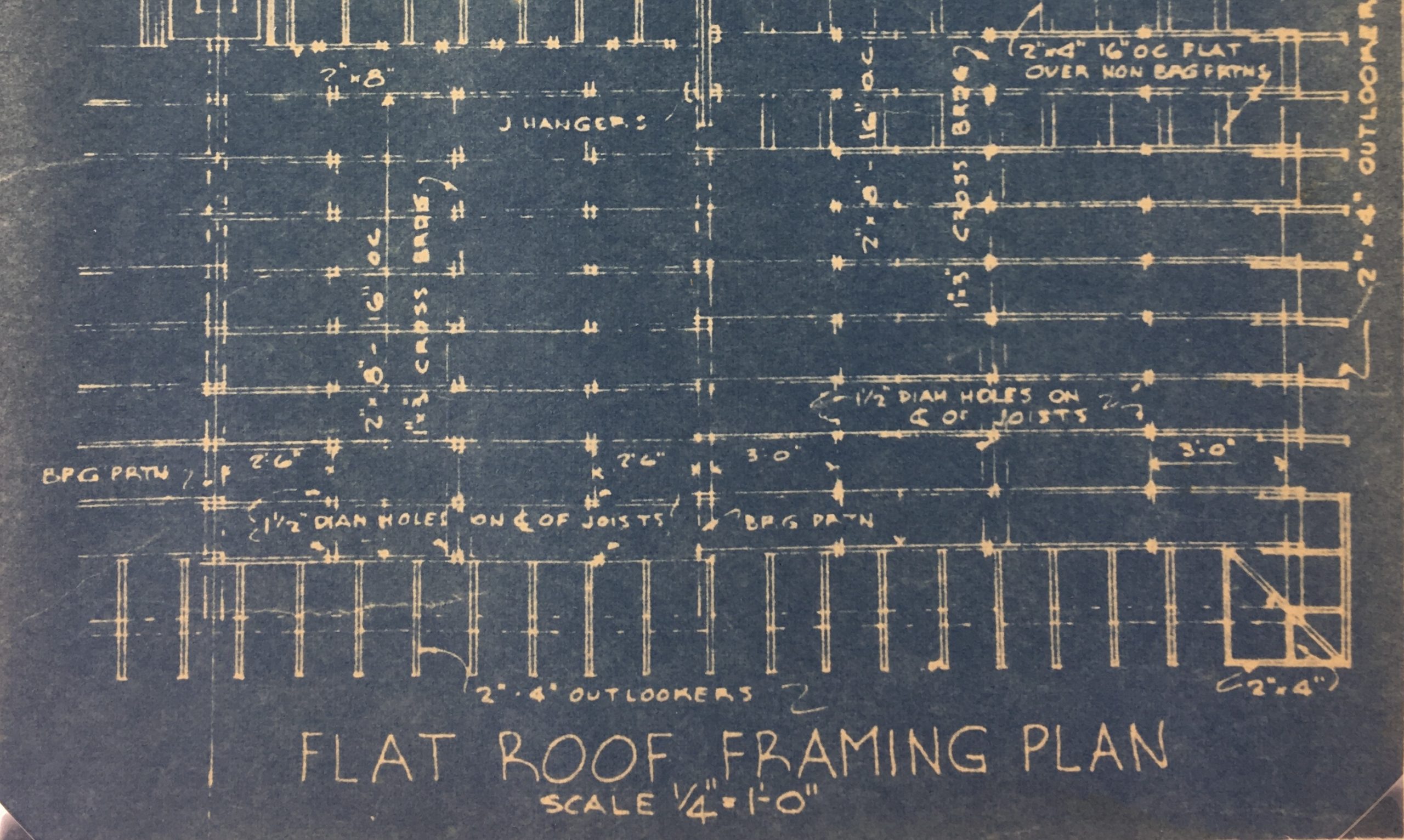 Technical Drawing Original Art - Living Quarters, USACE, 1950 ...