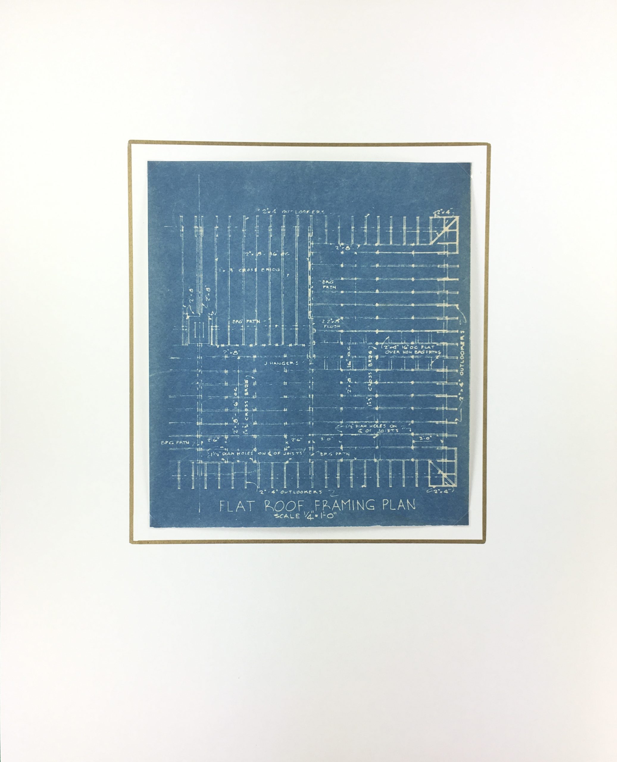 Technical Drawing Original Art - Living Quarters, USACE, 1950 ...