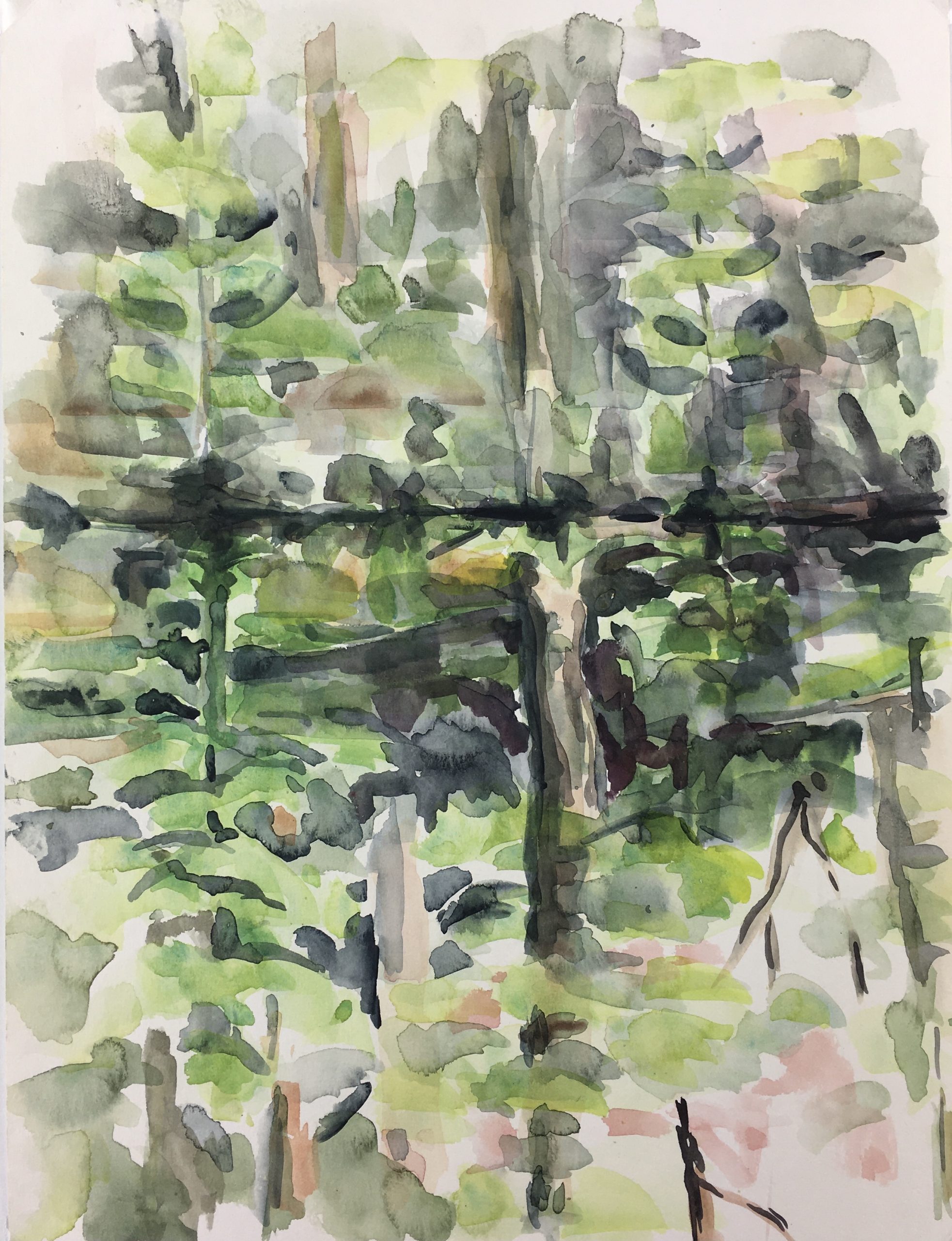 Trees Original Art - Treescape, Watercolor, 2000s - Original Art ...