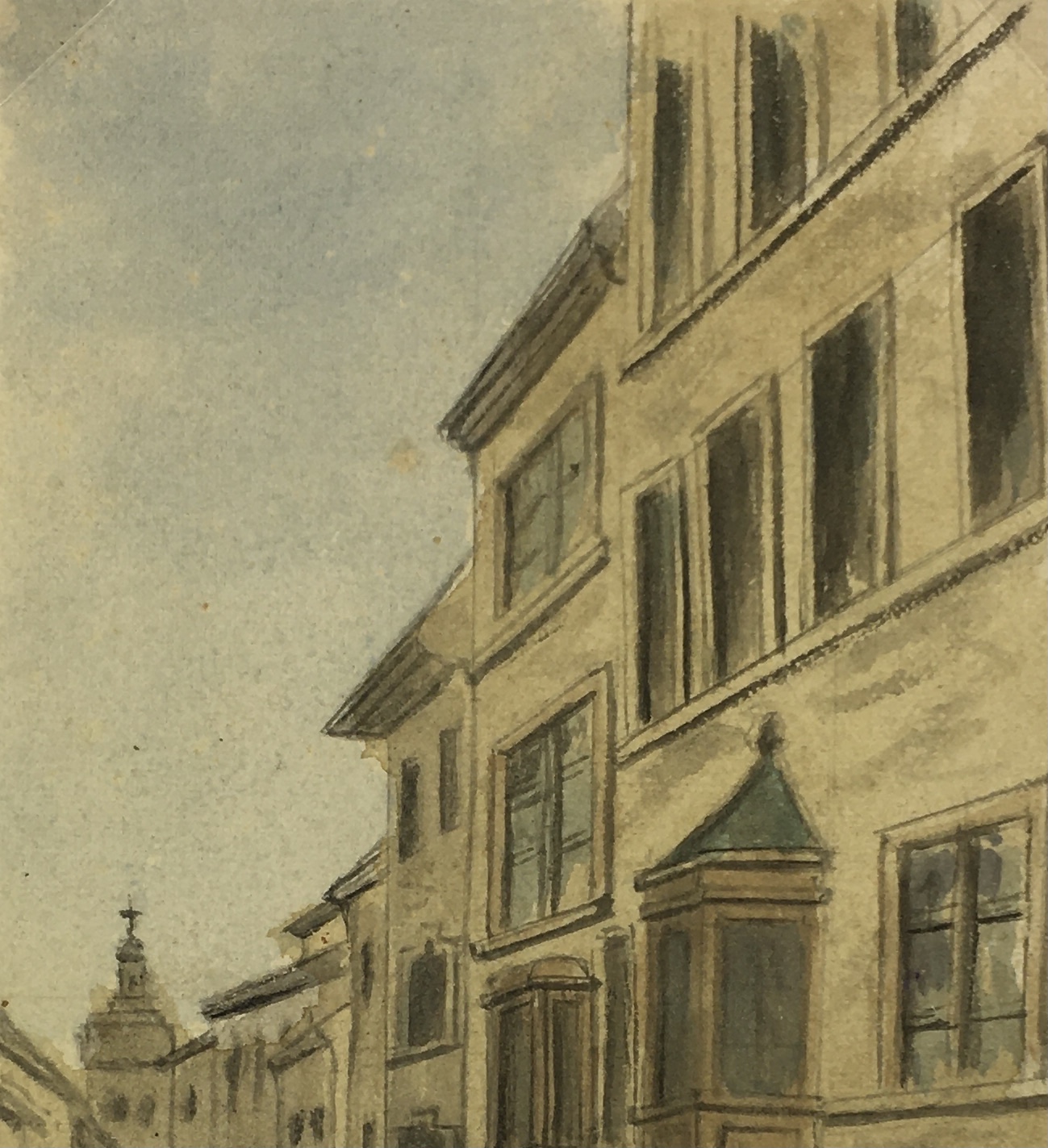 Towns Original Art - Town Center, French, c. 1910 - Original Art ...