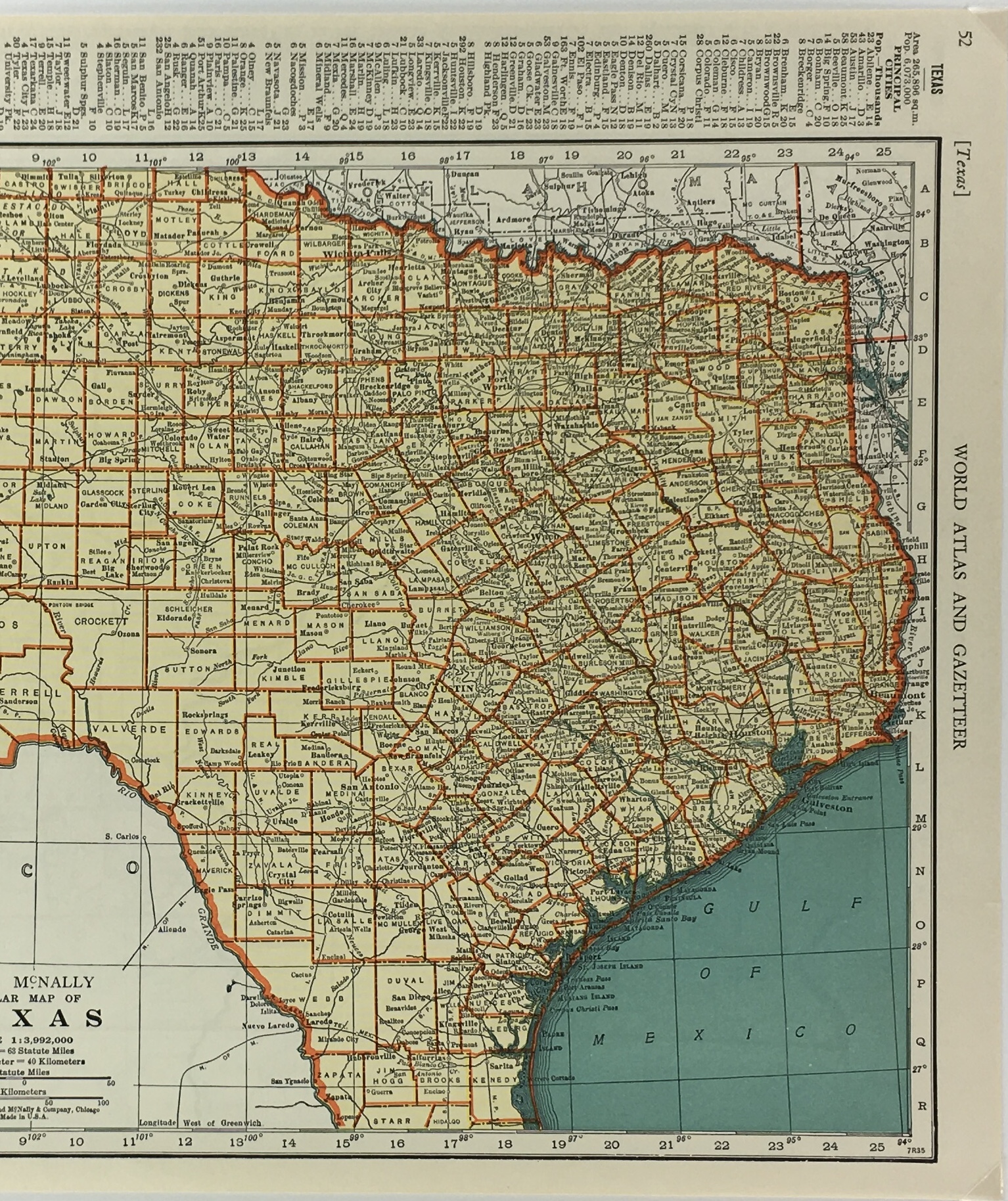 Texas Map - Texas, Rand, C.1930 - Original Art, Antique Maps & Prints