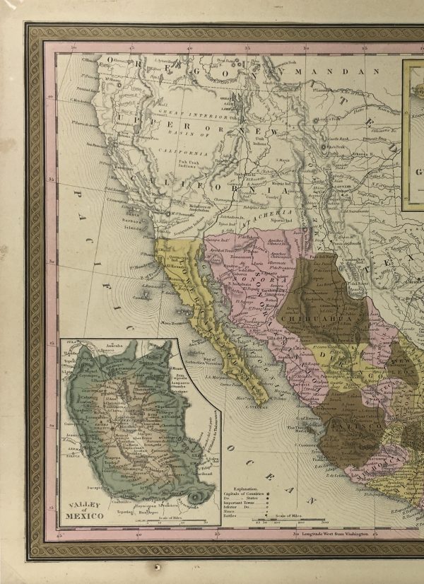 Texas Republic Map - Engraving - Texas Republic, Augustus Mitchell ...
