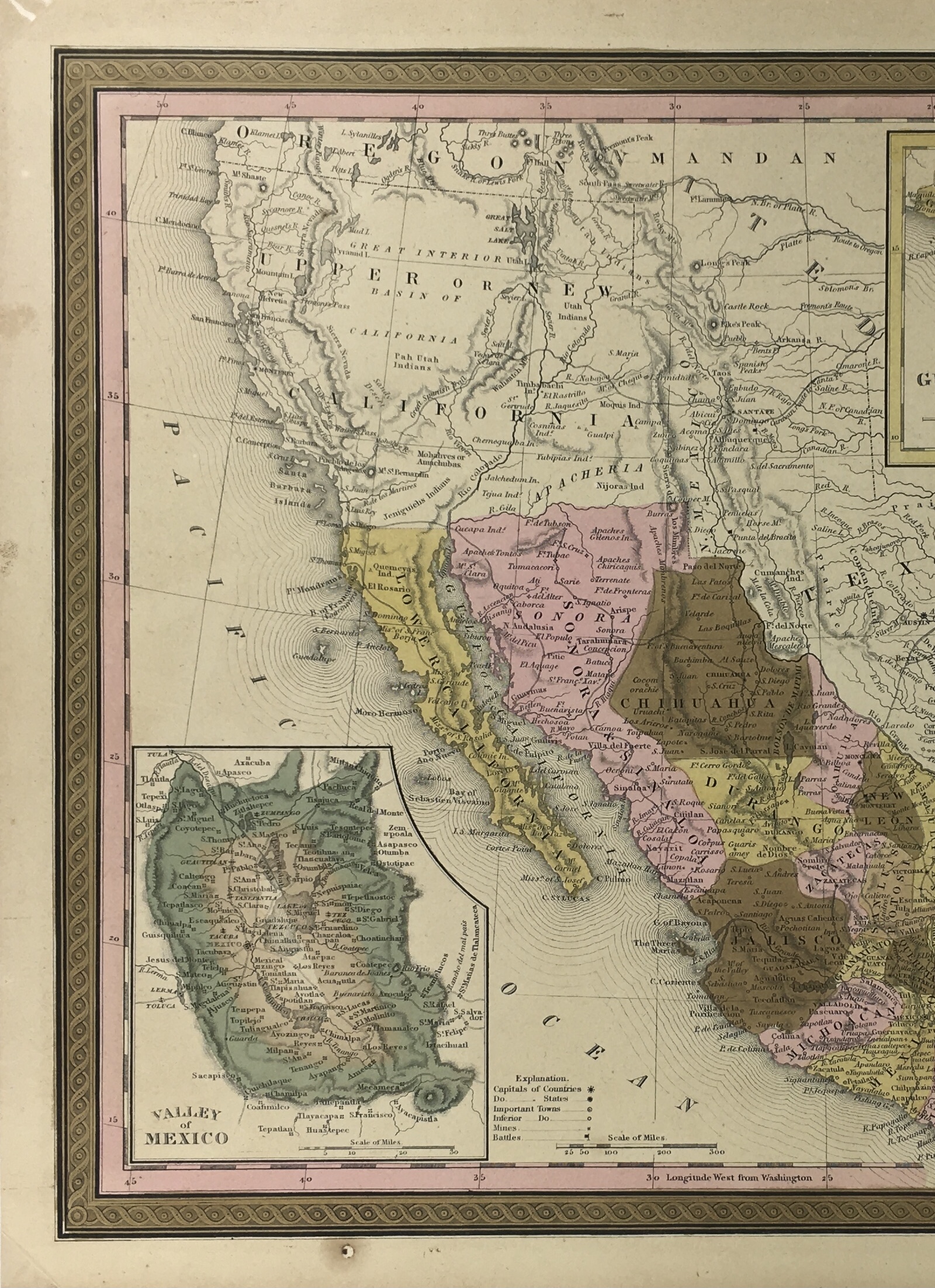 Texas Republic Map - Engraving - Texas Republic, Augustus Mitchell ...