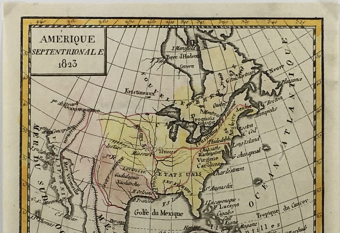 USA Map - United States, Crozat , 1823 - Original Art, Antique Maps ...